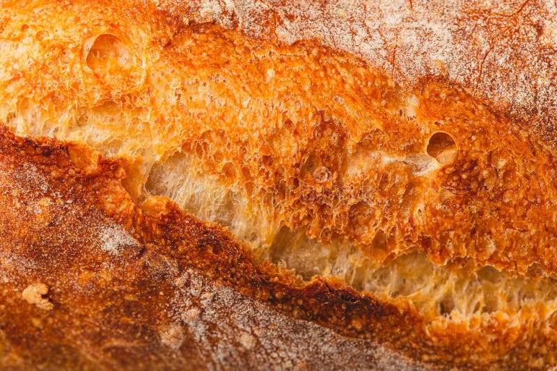 Ruddy Crust of Bread As an Abstract Background. Texture Stock Image ...