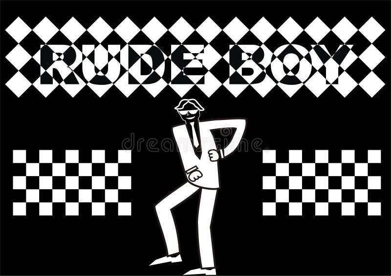 Rude boy stock illustration. Illustration of dance, white - 8287758