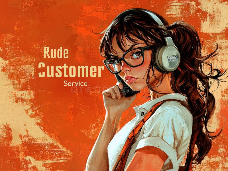 Rude Customer Service Text Illustration Stock Image - Image of customer ...