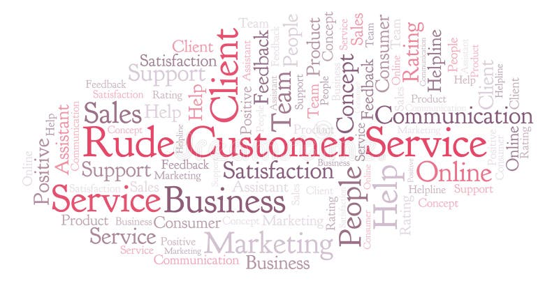 Rude Customer Service Word Cloud. Stock Illustration - Illustration of ...