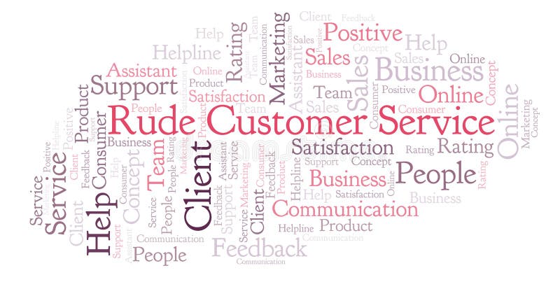 Rude Customer Service Word Cloud. Stock Illustration - Illustration of ...