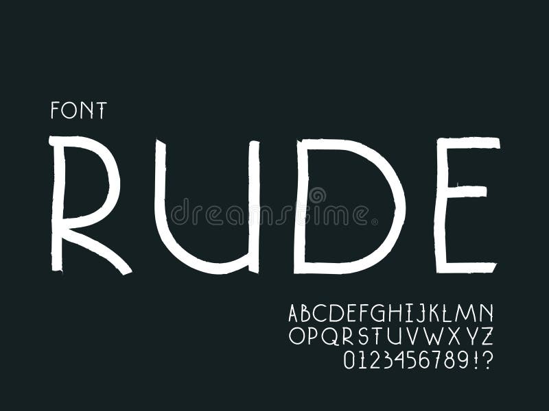 Rude font. Vector alphabet stock vector. Illustration of headline ...