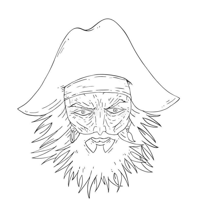 Rude pirate face stock vector. Illustration of dangerous - 240481822