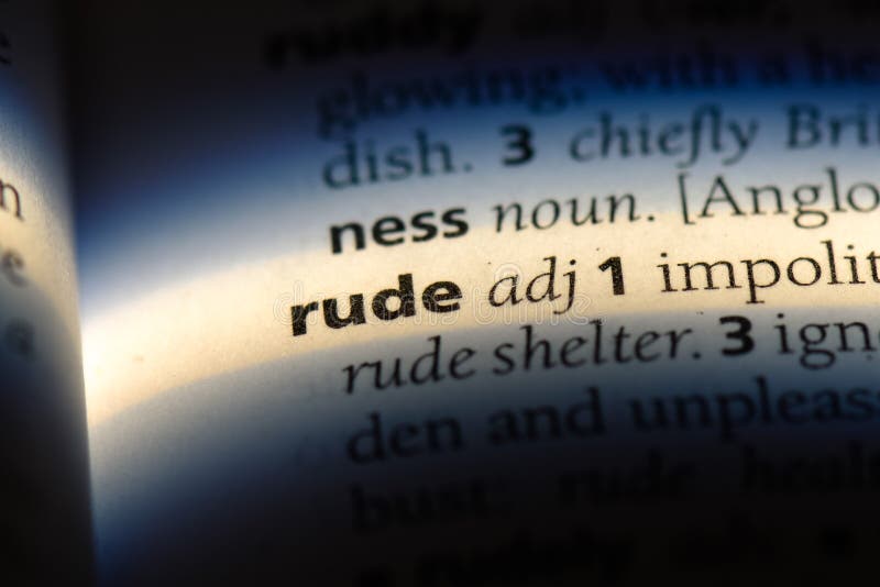 Rude stock photo. Image of info, english, dictionary - 126616106