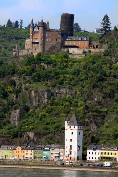 Rudesheim Castle stock image. Image of hill, buildings - 13845825