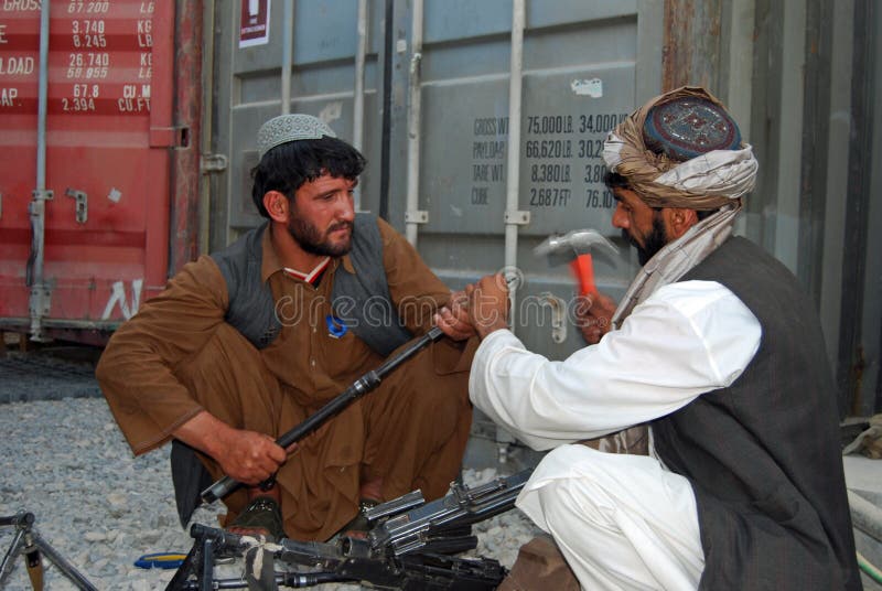 Rudimentary weapon repairs editorial image. Image of hammer - 12098065