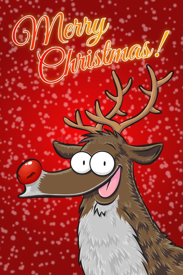 Rudolph - Feliz Natal! (Inglês) Ilustração Stock - Ilustração de ...