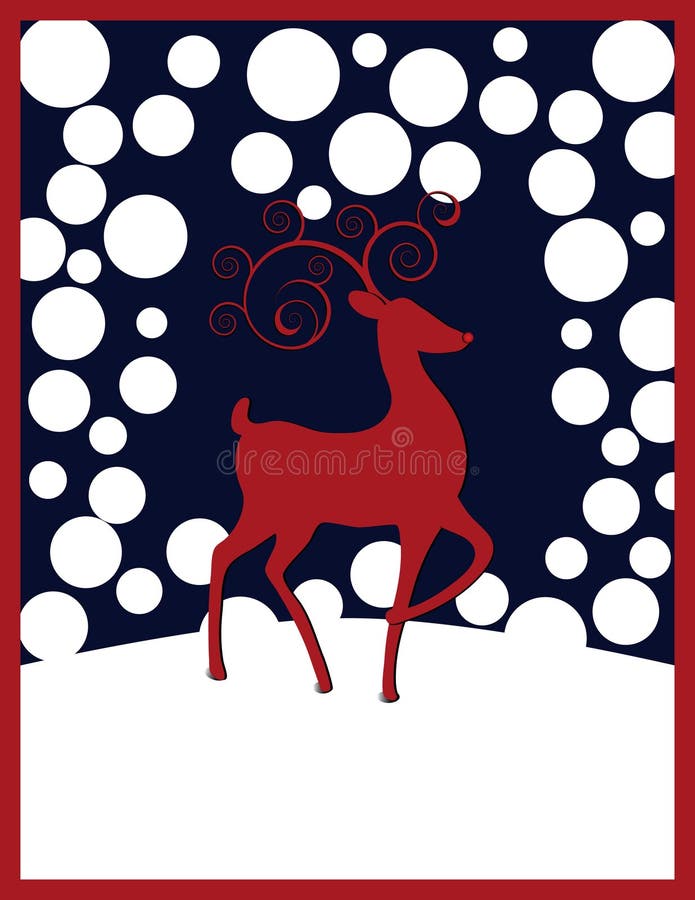 Rudolph Reindeer Christmas Background Stock Vector - Illustration of ...