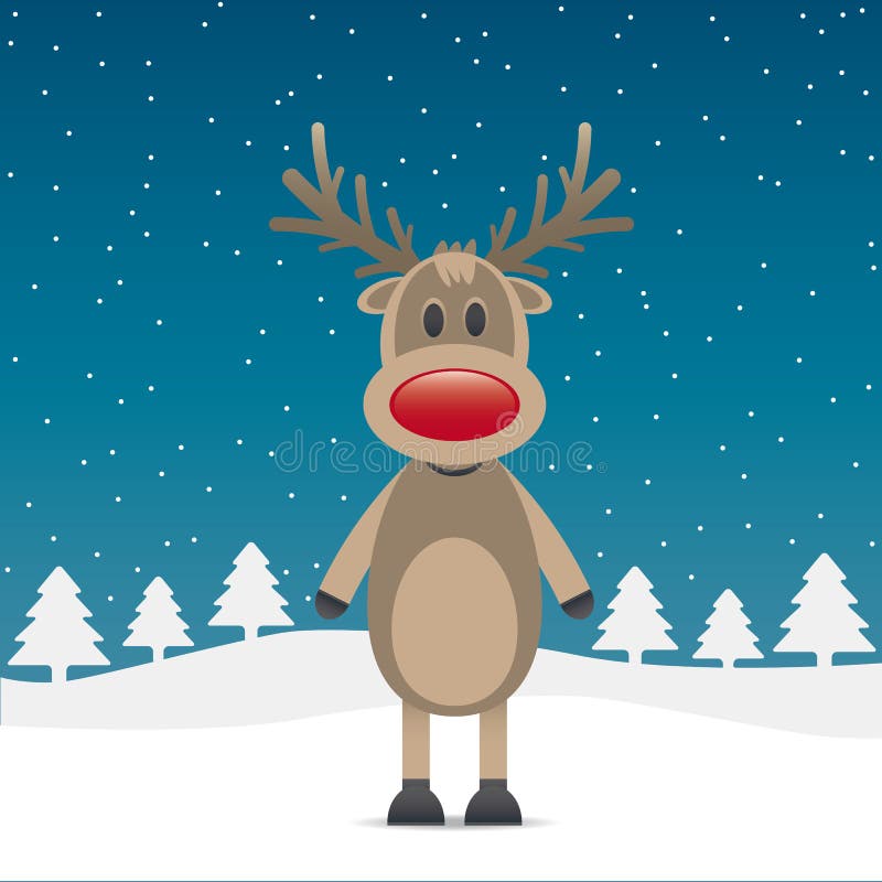Rudolph-Ren Mit Roter Wekzeugspritze Stock Abbildung - Illustration von ...