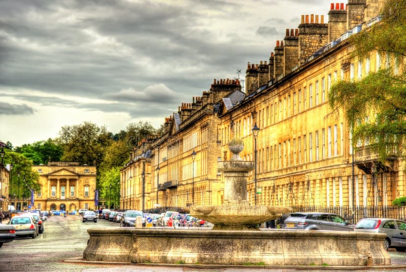 Rue Au Centre De La Ville De Bath Image stock - Image du destination ...