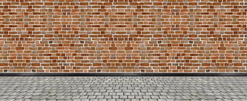 Rue Avec Le Fond 01 De Mur De Briques Photo stock - Image du abstrait ...