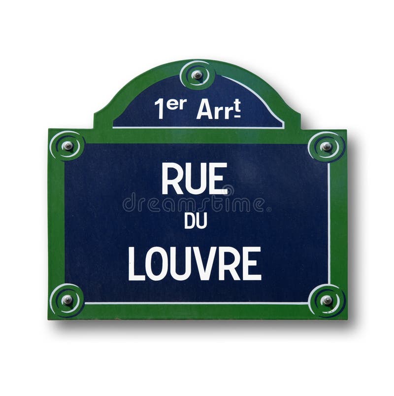 Rue Originale De Plaque De Paris Sur Le Fond Blanc Image stock - Image ...