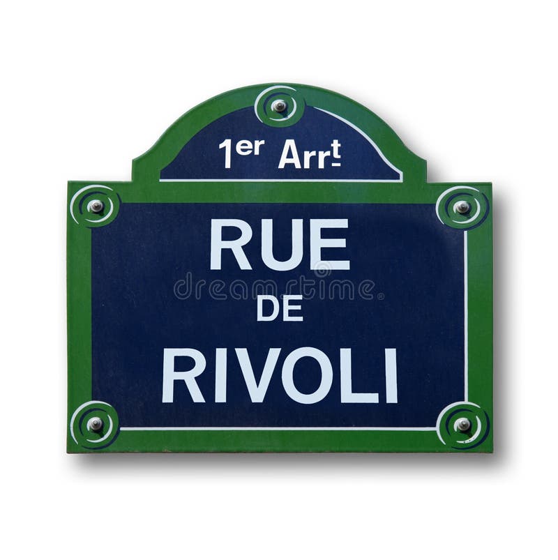Rue Originale De Plaque De Paris Sur Le Fond Blanc Image stock - Image ...