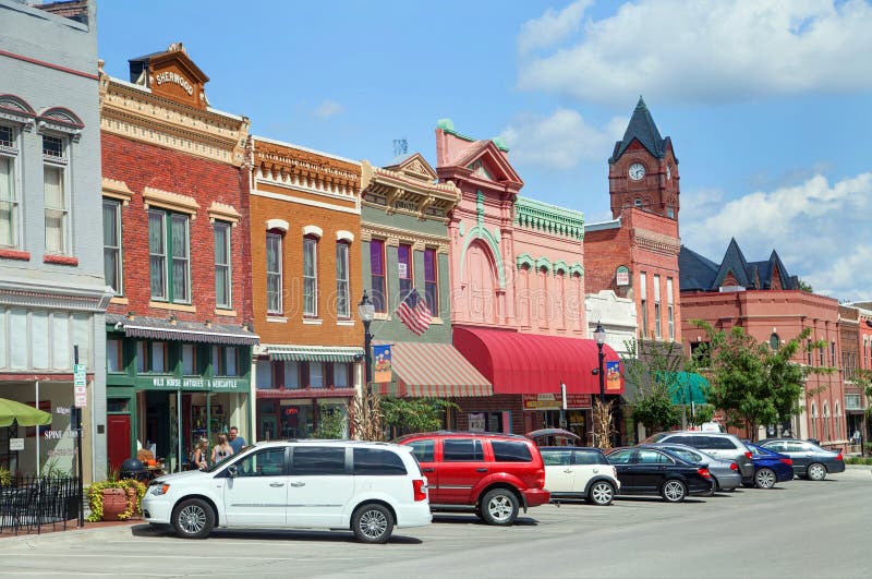 Rue principale Etats-Unis photo stock éditorial. Image du vitrine ...
