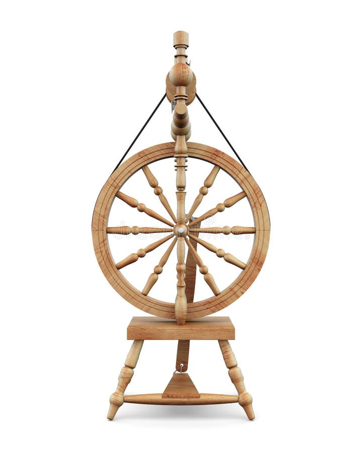 Rueca De La Rueda Con Hilado Logotipo Para El Sitio Relacionado Del ...