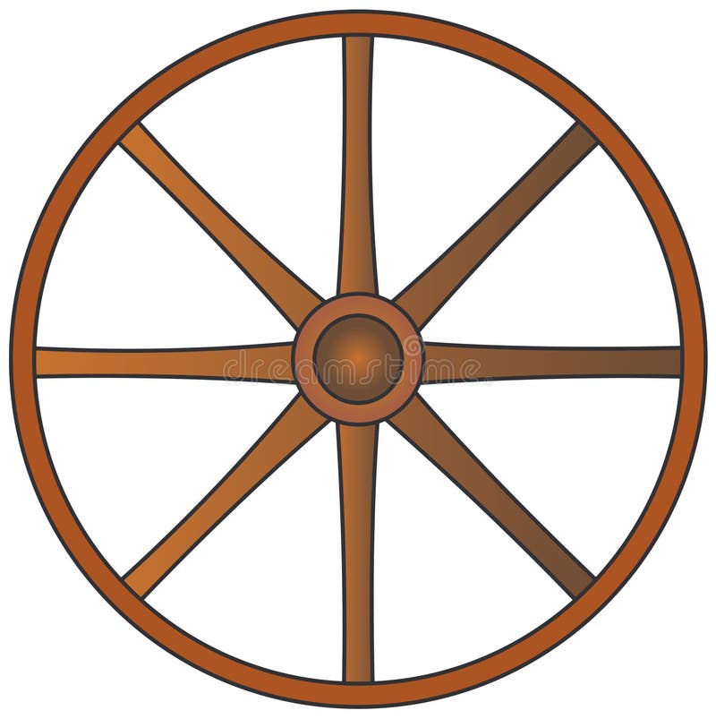 Dibujo De Madera Del Contorno De La Rueda En Lápiz Stock de ilustración ...