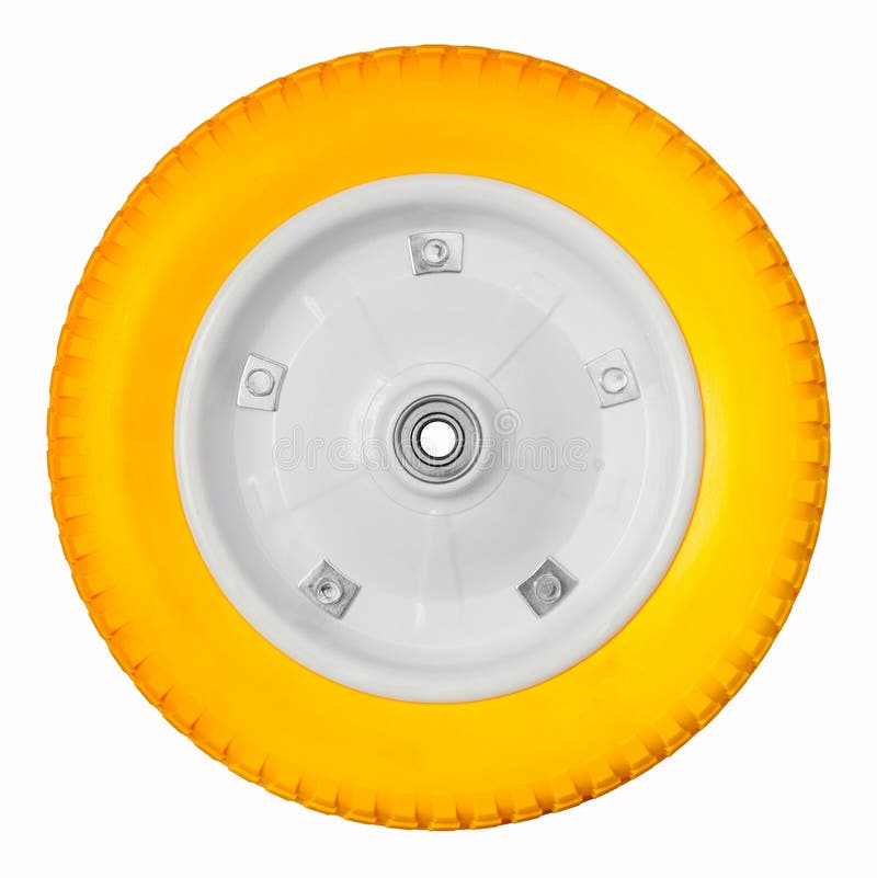 Rueda amarilla imagen de archivo. Imagen de rural, caucho - 32143581