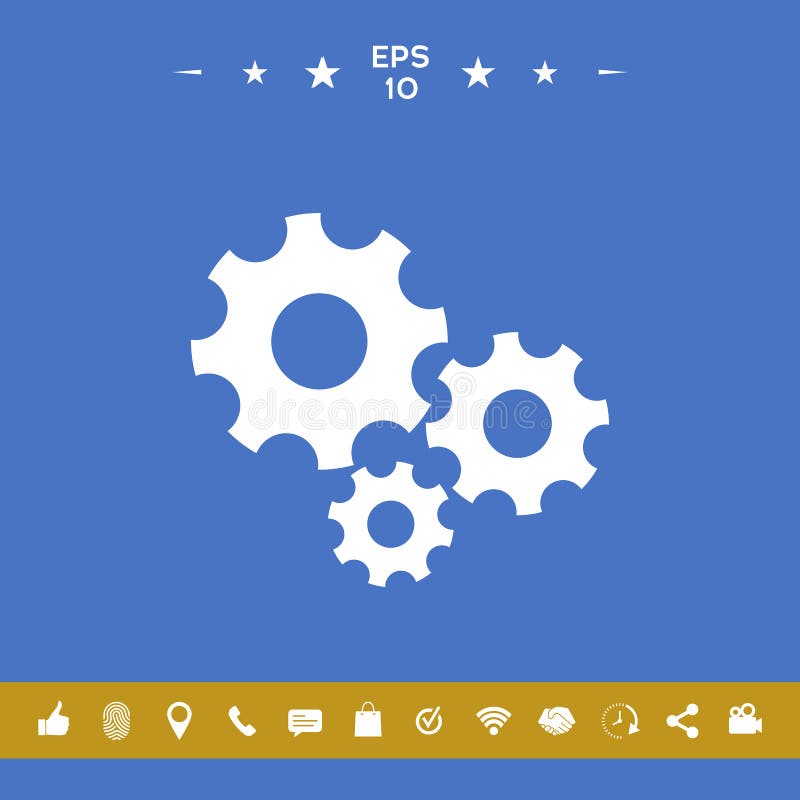 Rueda De Engranajes - Icono De Los Ajustes Ilustración del Vector ...