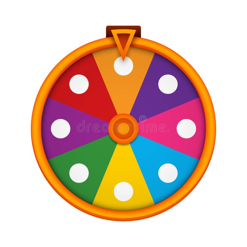Rueda De Fortuna Aislada En Fondo Blanco Ilustración del Vector ...