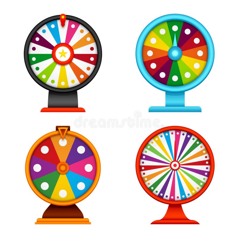 Rueda De Fortuna Aislada En Fondo Blanco Ilustración del Vector ...