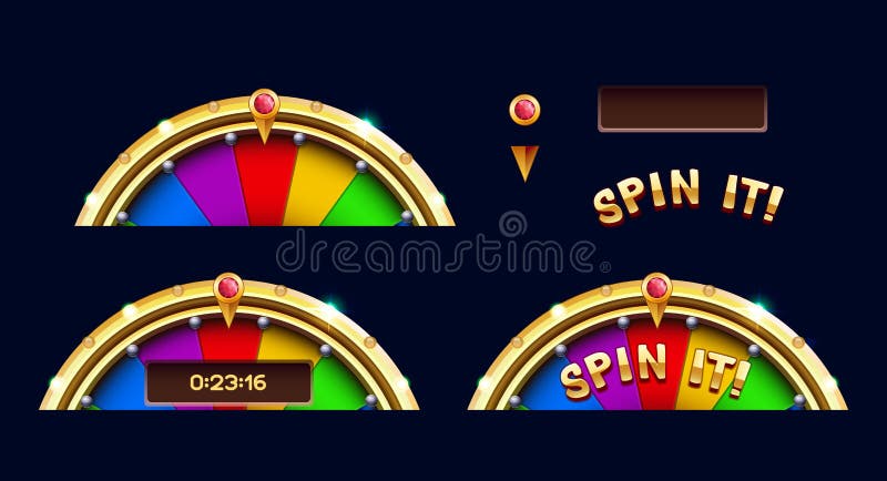 Rueda De La Prima De Los Elementos De La Suerte Ilustración del Vector ...