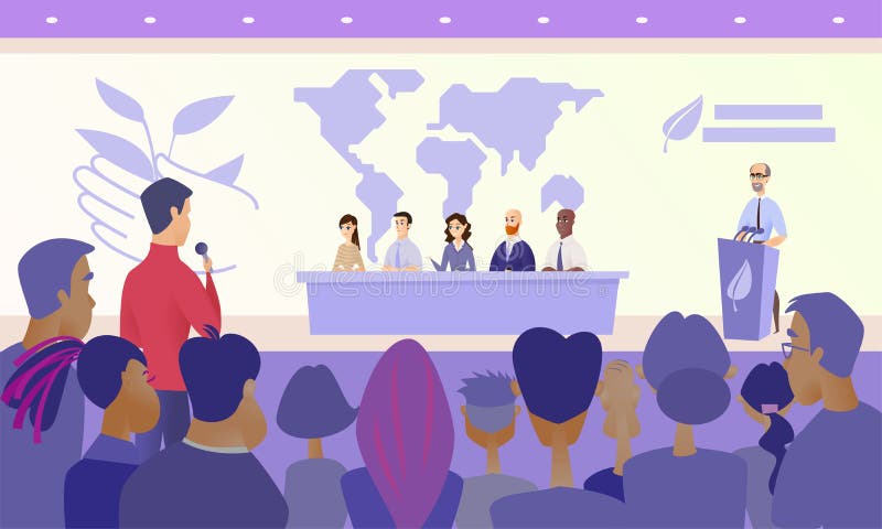 Congreso internacional ilustración del vector. Ilustración de negocios ...