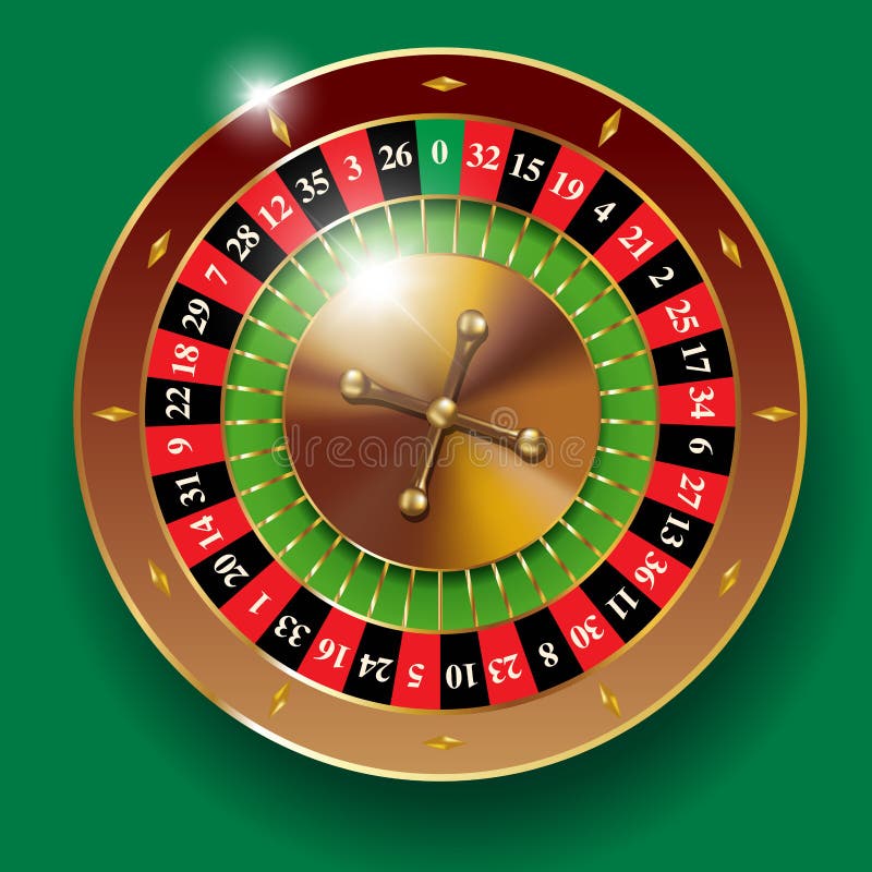 Virutas y ruleta de póker ilustración del vector. Ilustración de ...