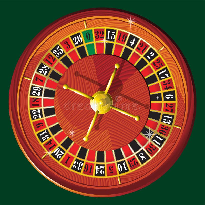 Rueda de ruleta del casino ilustración del vector. Ilustración de ...