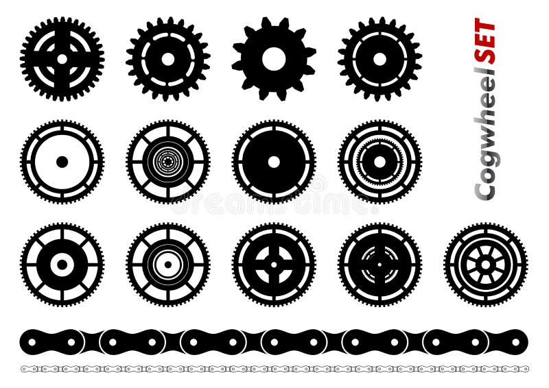 Rueda dentada ilustración del vector. Ilustración de grupo - 18282733