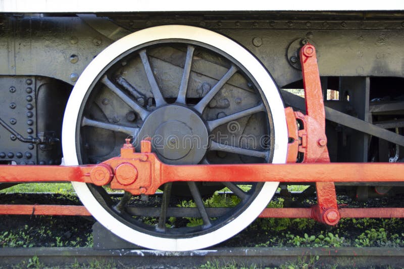 Rueda Y Mecanismos De Locomotora De Vapor Foto de archivo - Imagen de ...