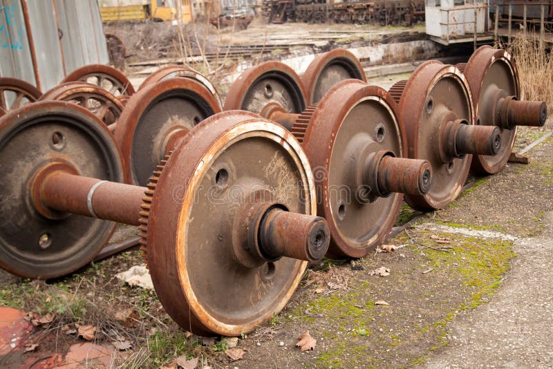 Ruedas Ferroviarias De Repuesto Imagen de archivo - Imagen de ...