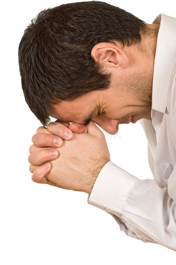 Ruegue al párroco imagen de archivo. Imagen de persona - 8905255