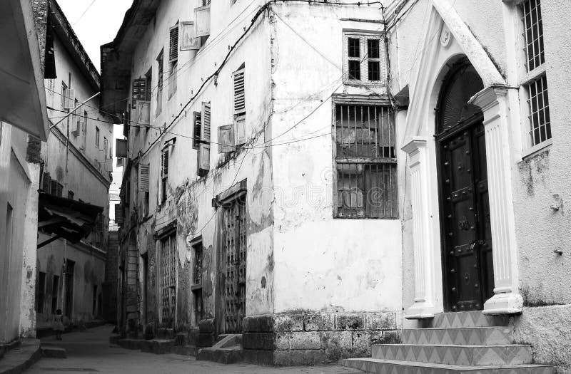 Ruelle, Ville En Pierre, Zanzibar #2 Photo stock - Image du abri ...