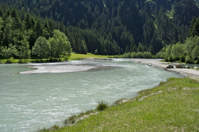 Ruetz creek stock image. Image of lake, ridge, mountaineering - 42864443