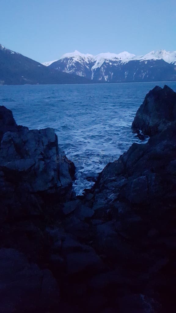 Ruff sea stock photo. Image of calm, arctic, fjord, rock - 85750220