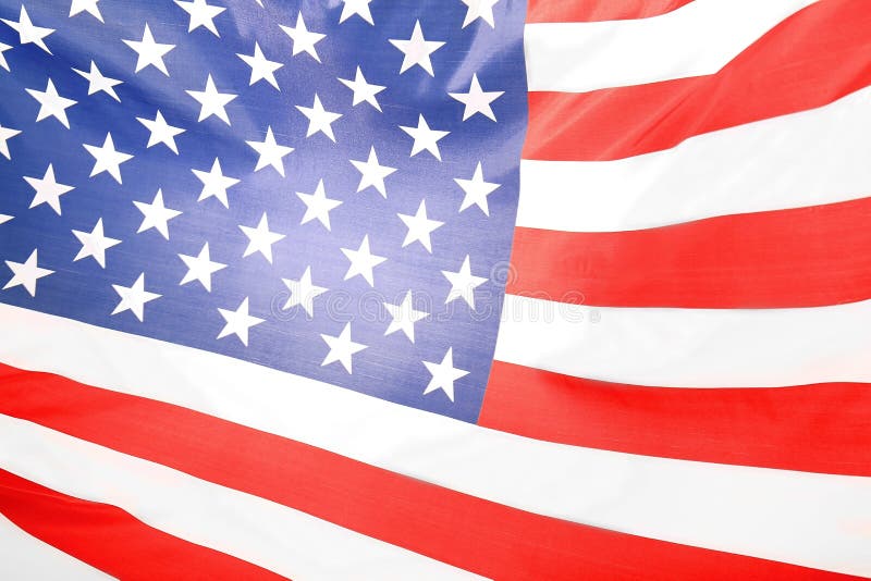 Ruffled American Flag, Close Up Stock Photo - Image of bright ...