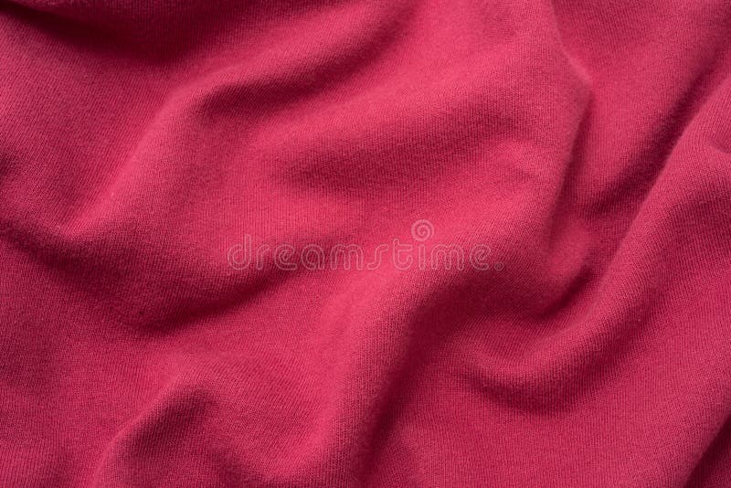 Ruffled Red Cloth Fabric Swatch Stock Image - Image of background ...