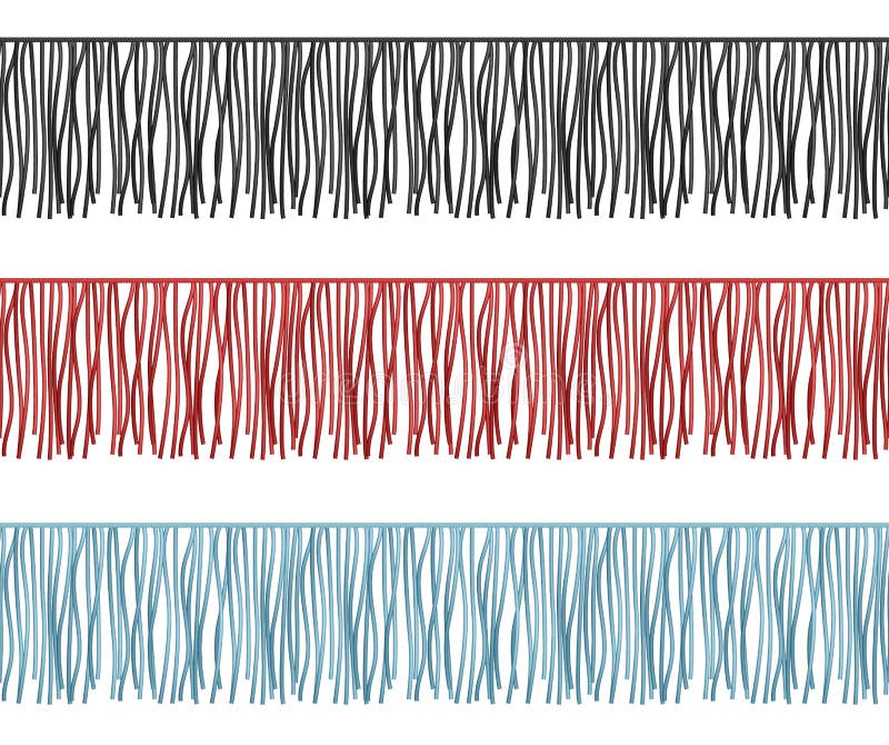 Ruffles Edge, Fringe Seamless Rows Vector Garments Component Stock ...