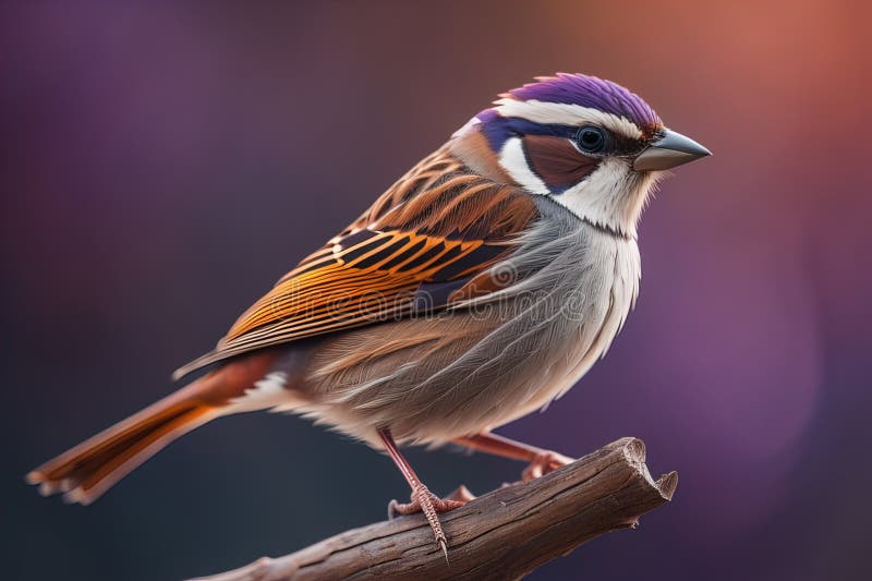 Rufous-breasted Sparrow, Emberiza Rufescens. Generative Ai Stock ...