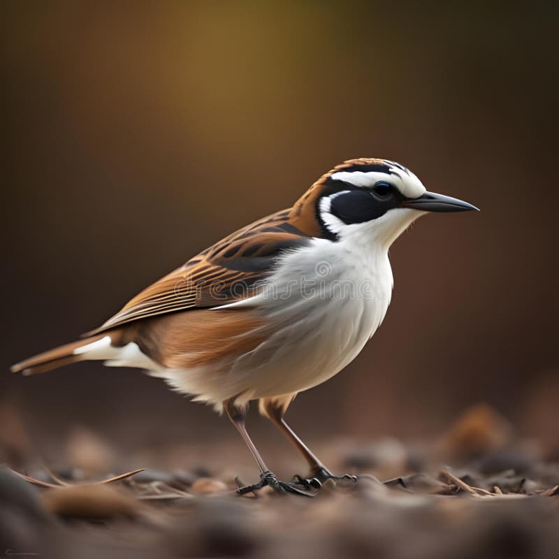 Rufous-throated Bunting, Emberiza Rufescens. Generative Ai Stock ...