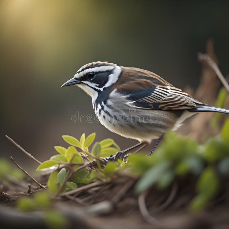 Rufous-throated Bunting, Prunella Modularis. Generative Ai Stock ...
