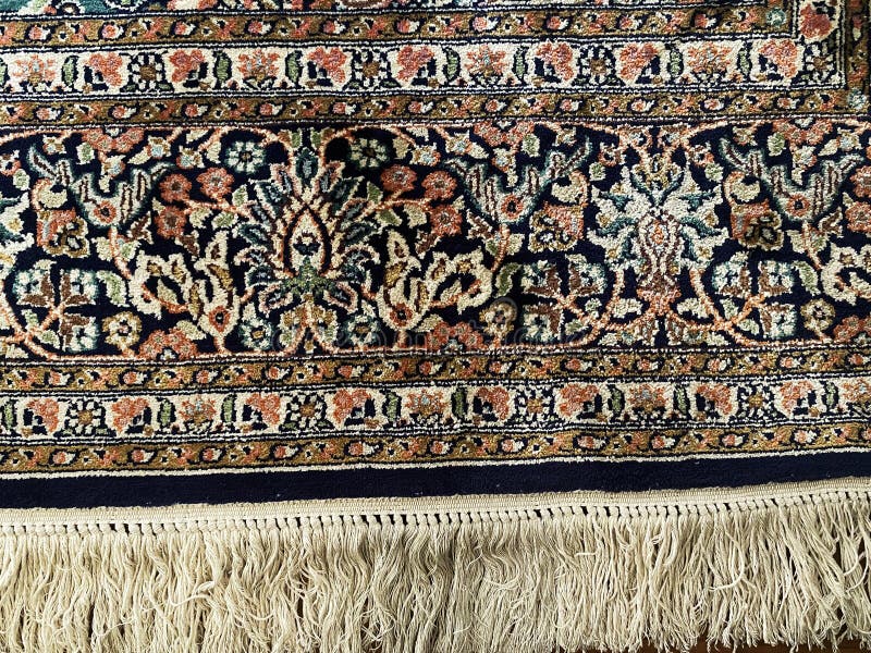 A Deep Navy Blue Ground Accented by an Off-white Border Stock Image ...