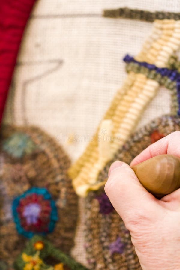 Rug hooking stock photo. Image of woven, unfinished, textile - 29319016