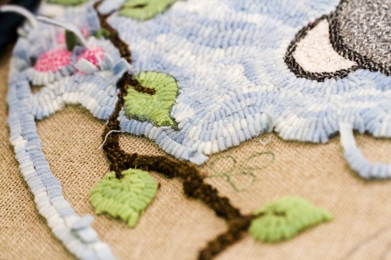 Rug hooking stock photo. Image of craft, hands, material - 29320368