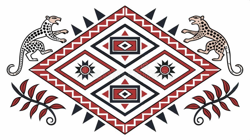 Leopard Print Rug, Animal Pattern and Exotic Interior Decor Vector ...