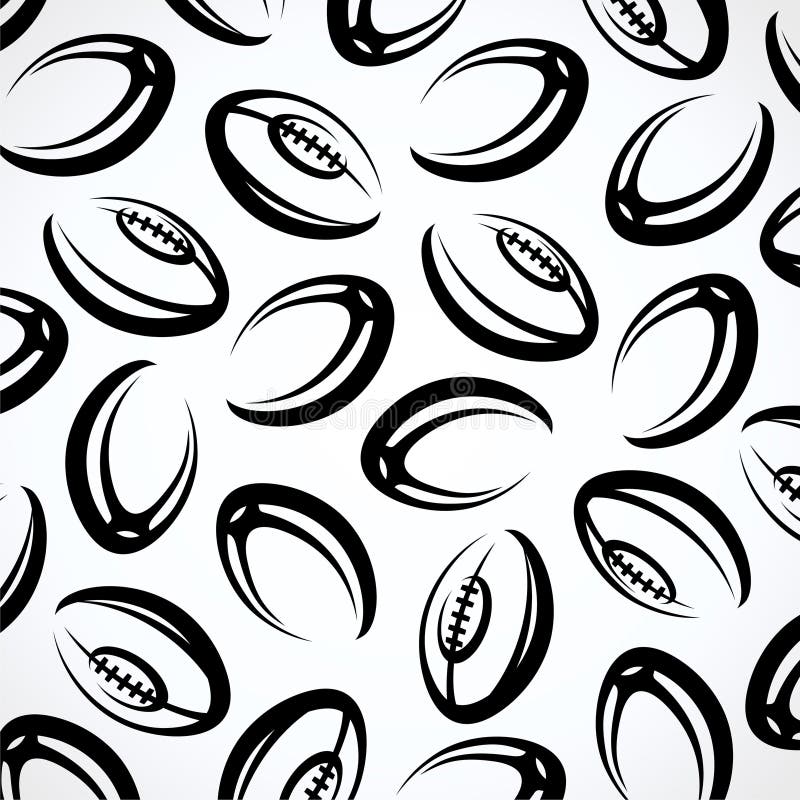 Rugby Background, Pattern Set. Collection Icons Rugby Stock ...