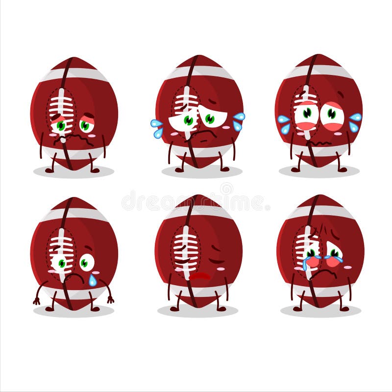 Sad Crying Football Cartoon Character Stock Illustrations – 59 Sad ...