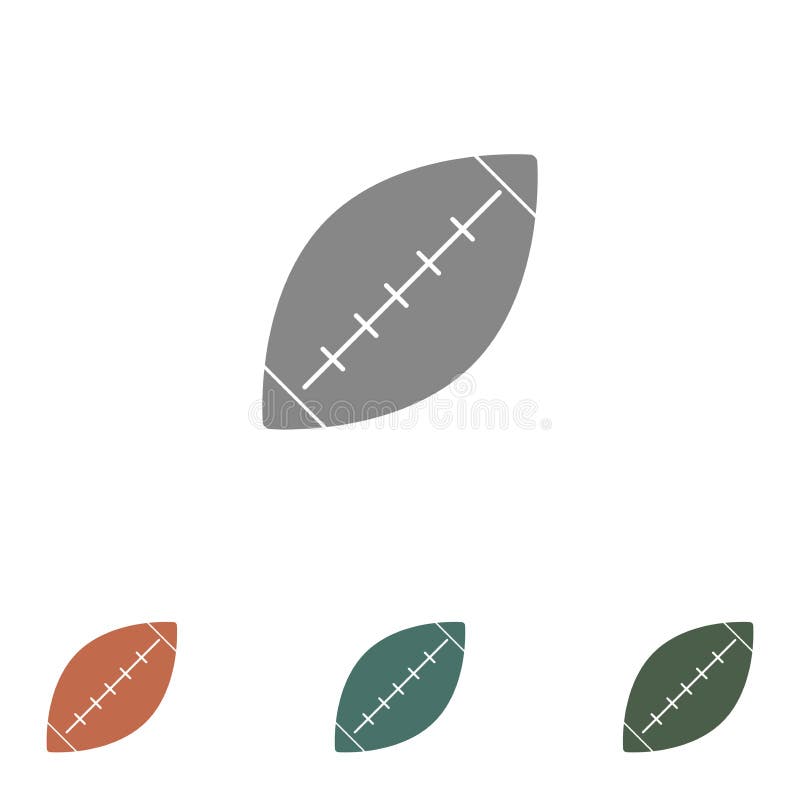 Rugby Ball Icon Isolated on White Background Stock Illustration ...