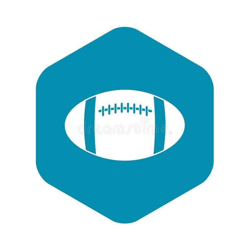 Rugby Ball Icon, Simple Style Stock Vector - Illustration of object ...