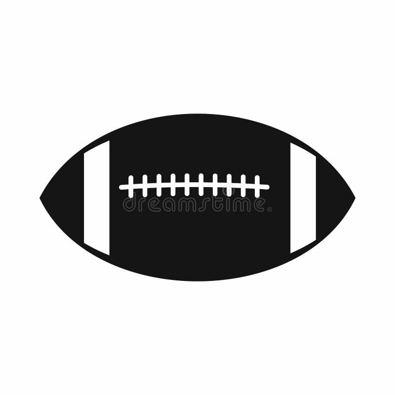 Rugby Ball Icon, Simple Style Stock Vector - Illustration of game, play ...